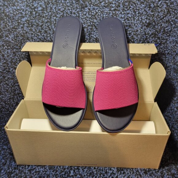 Rothy's | Shoes | Rothys The Slide Pink Lotus Comfortable Flats Sandals ...